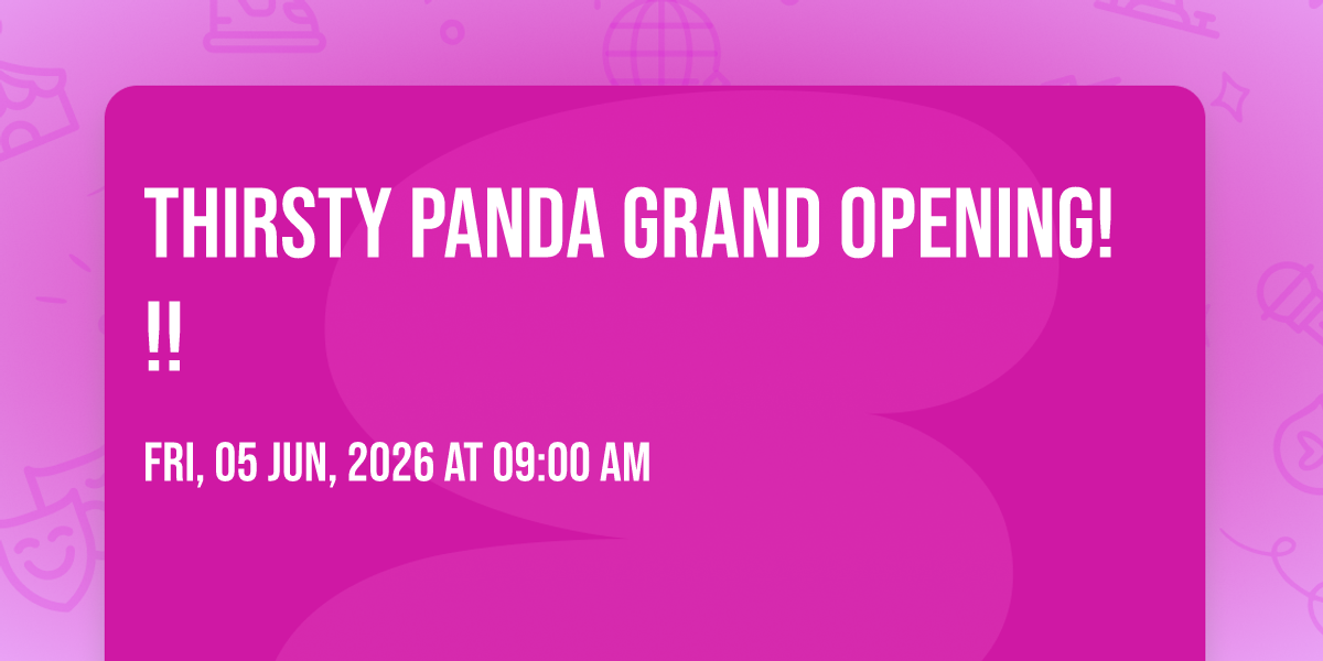 THIRSTY PANDA GRAND OPENING!!!, 803 South Babcock St, Melbourne, FL, 5 ...