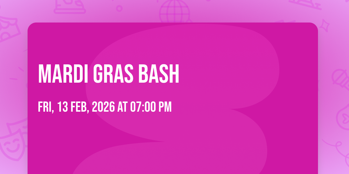 Mardi Gras Bash at Cabaret Nola, Metairie on 13th February, 2026