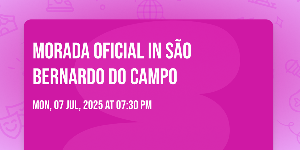 Morada Oficial in São Bernardo Do Campo, Além do Véu São Bernardo, São Bernardo Do Campo, 7 July ...