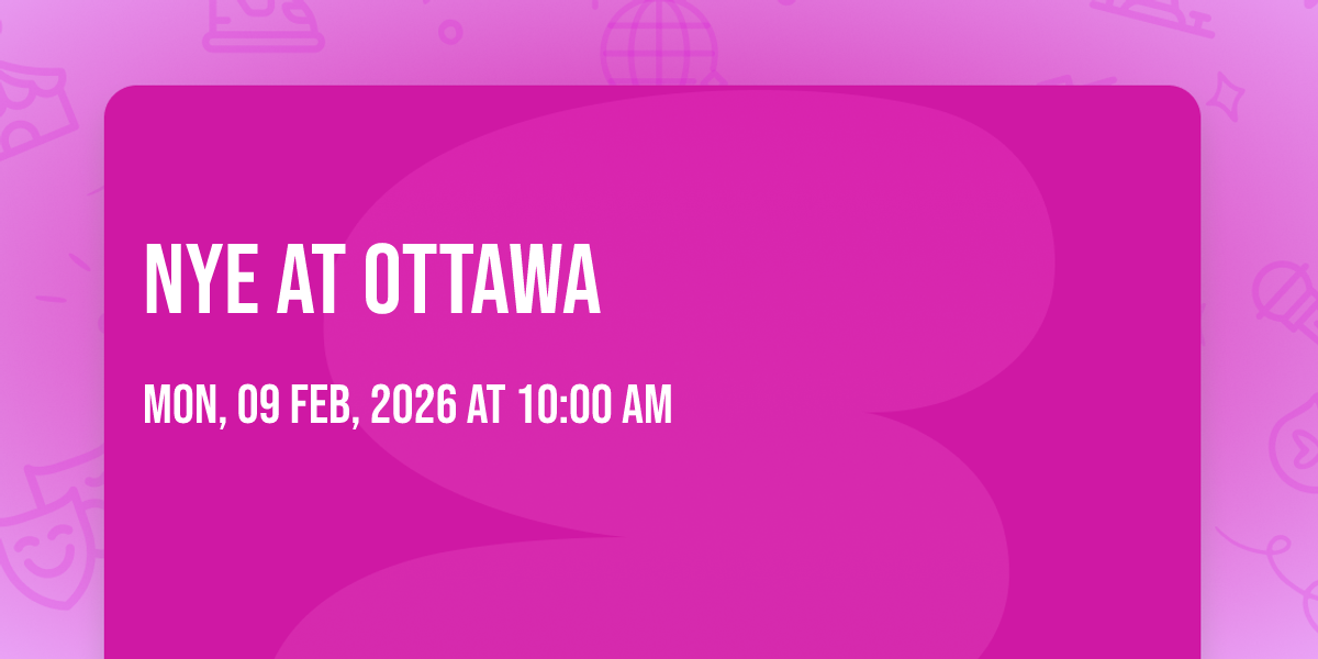 NYE at Ottawa at Pubwells on Preston, Ottawa on 9th February, 2026