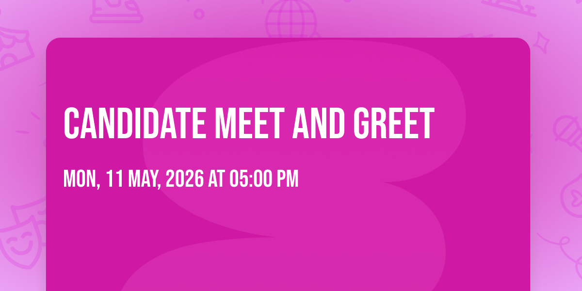 Candidate Meet and Greet, Richmond Paddy Wagon, 11 May 2026 | AllEvents