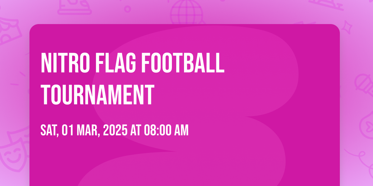 Nitro Flag Football Tournament at Racetrack Road , Bowie, MD, United ...