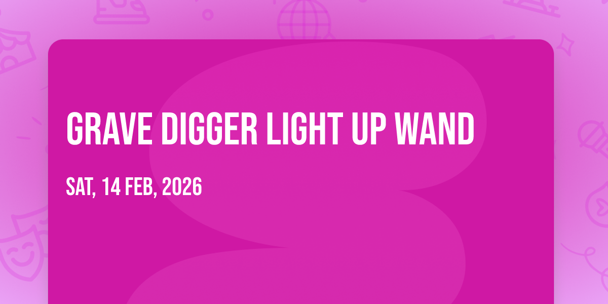 Grave Digger Light Up Wand, Rocket Arena, Cleveland, 14 February to 15 ...