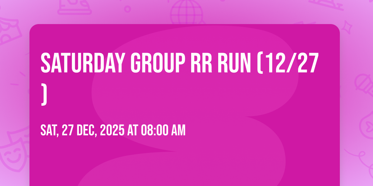 Saturday Group RR Run (12/27), Espresso Bar & Cafe, Winchester, 27 ...