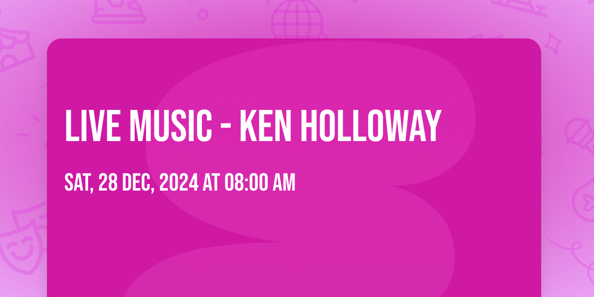LIVE MUSIC - KEN HOLLOWAY at 100 Berard St, Breaux Bridge, LA, United ...