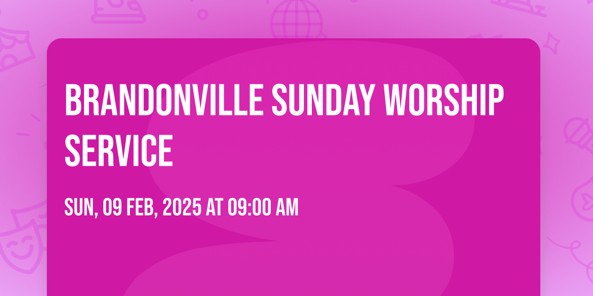 Brandonville Sunday Worship Service, 15 West Park Avenue Brandonville ...