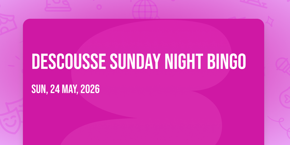 DEscousse Sunday Night Bingo at 3276 Highway 320 D'Escousse Nova Scotia ...