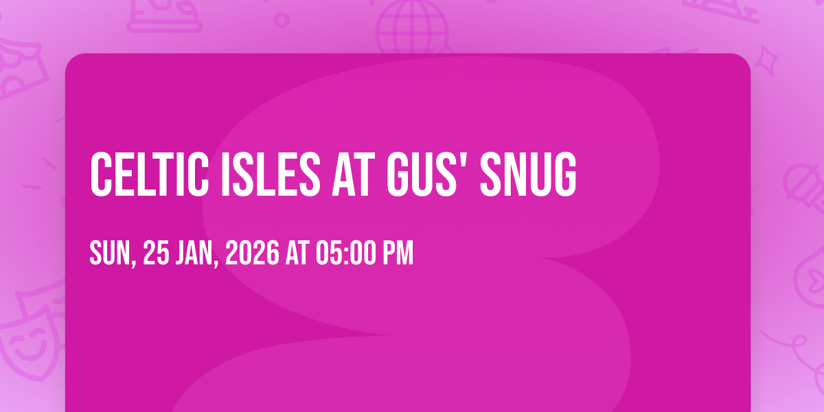 Celtic Isles at Gus Snug, Gus' Snug Irish Pub, Clawson, 25 January 2026