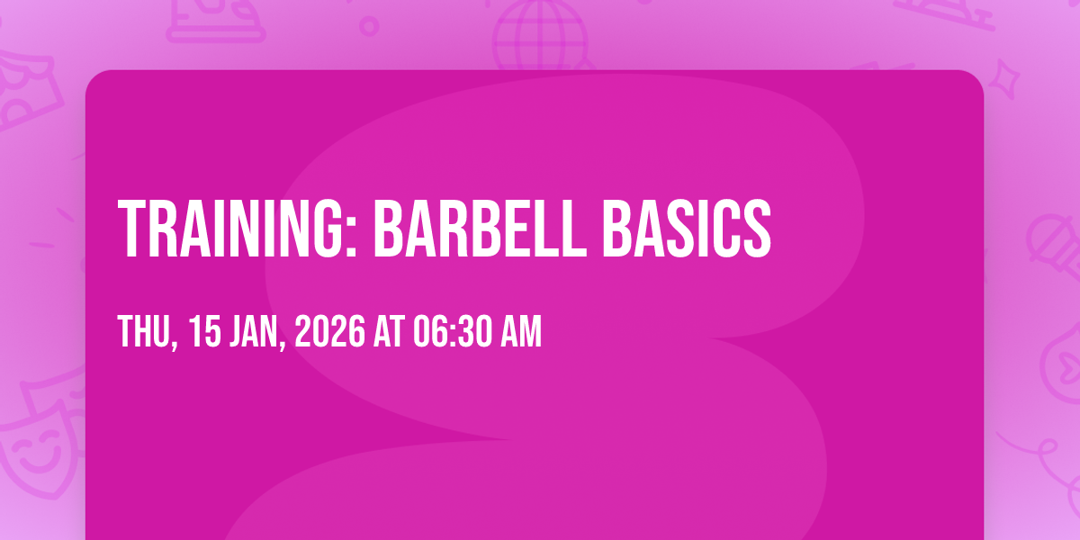 Training: Barbell Basics at IronBody Studios, Madison Heights on 15th ...