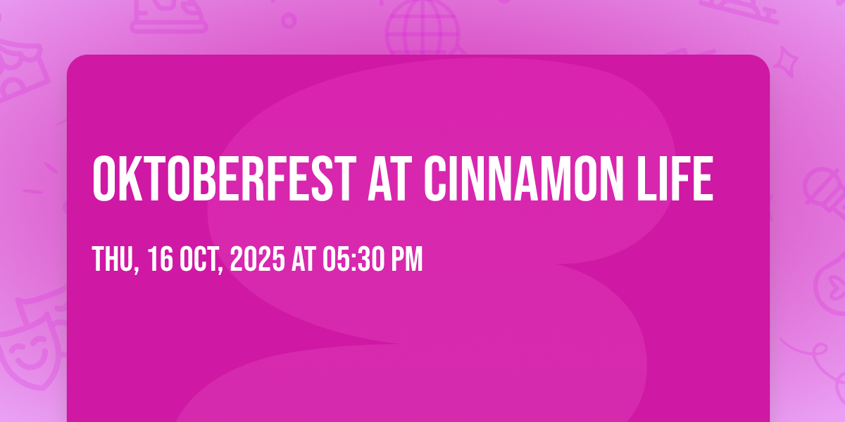 Oktoberfest at Cinnamon Life, Cinnamon Life, Colombo, 16 October to 19 ...