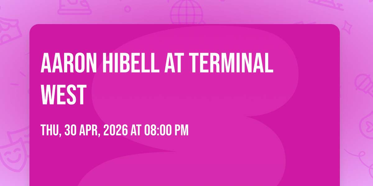 Aaron Hibell at Terminal West, Terminal West, Atlanta, 30 April 2026 ...