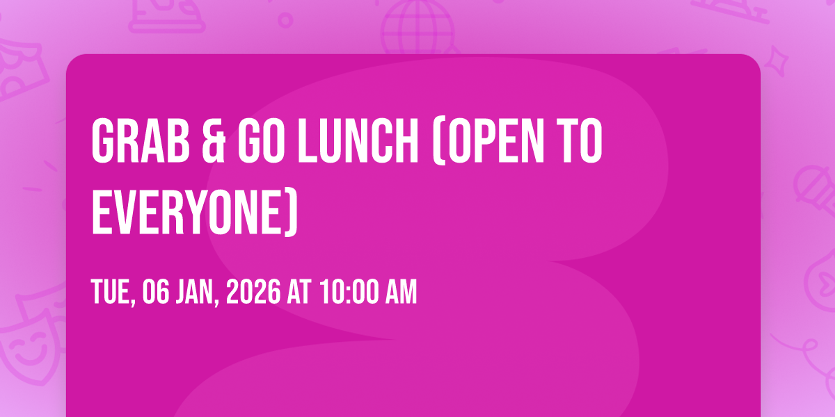 Grab & Go Lunch (Open to Everyone), 24 Stott Avenue, Norwich, CT ...