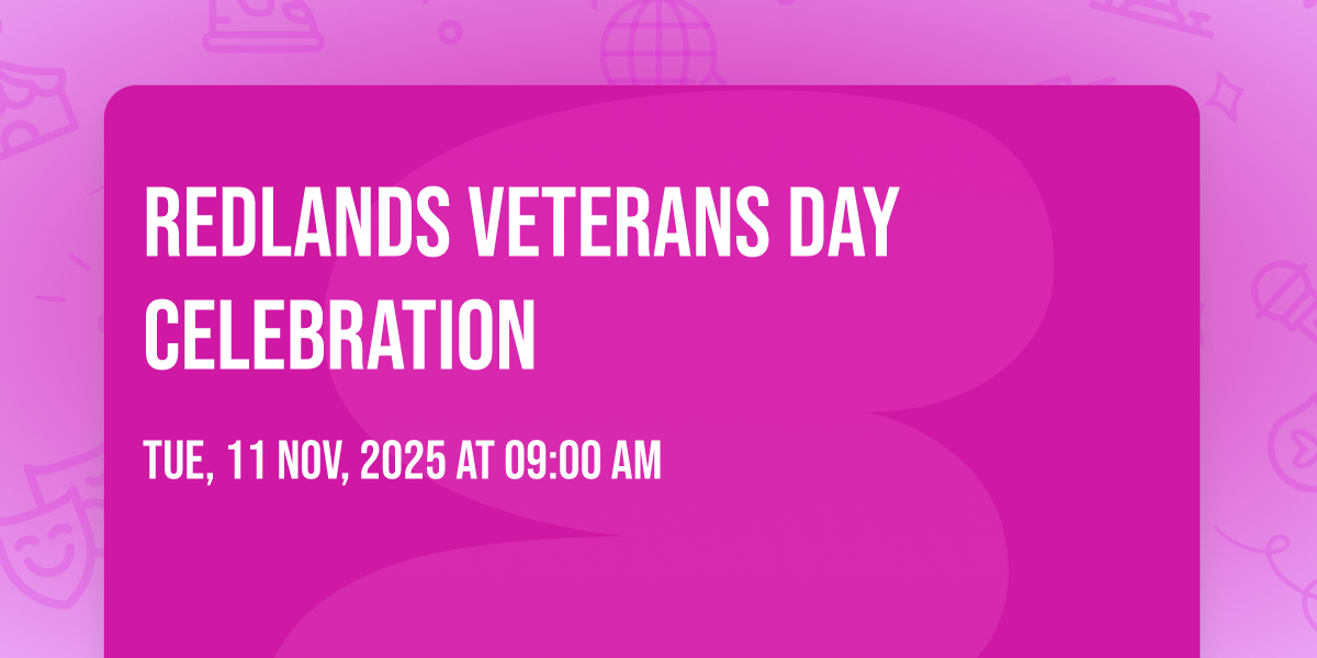 Redlands Veterans Day Celebration, Jennie Davis Park, Redlands, 11 ...