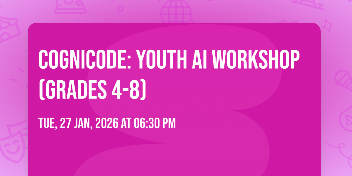 Cognicode: Youth AI Workshop (Grades 4-8), 375 Larch Ave, Bogota, NJ ...