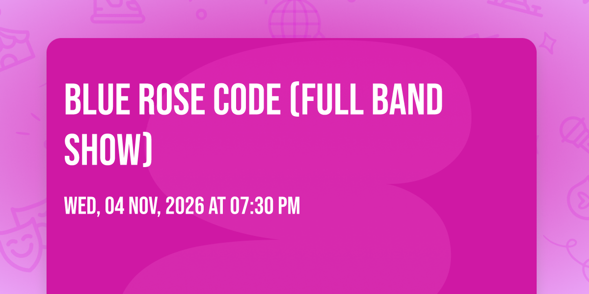 Blue Rose Code (full band show), Saint Luke's & The Winged Ox, Glasgow ...