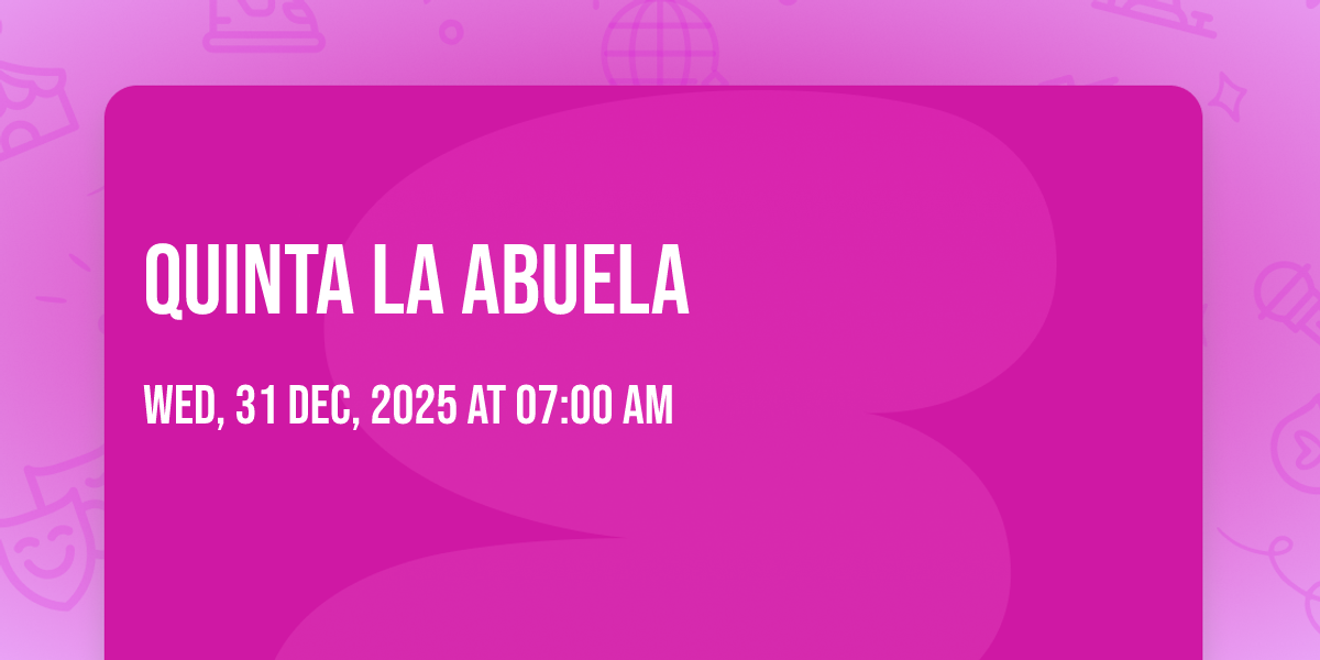 Quinta La Abuela , Salvador del Mundo, Asuncion, 31 December 2025 ...
