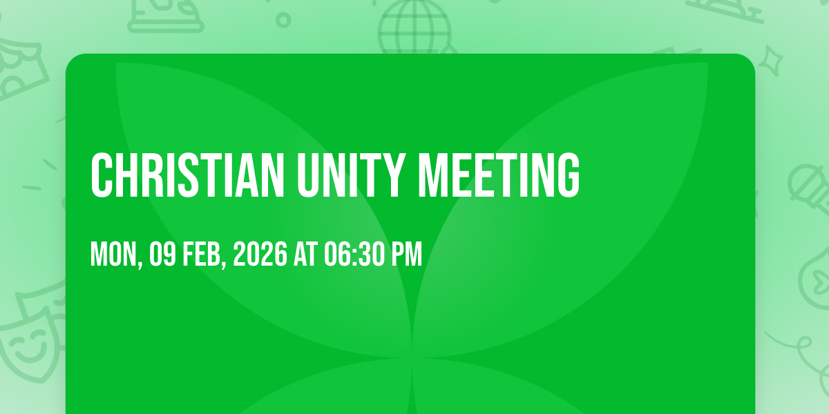 Christian Unity Meeting, Packsaddle Bar-B-Que, San Angelo, 9 February ...