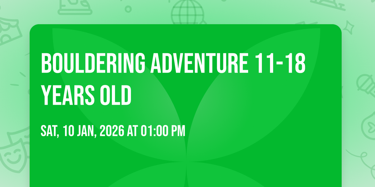 Bouldering Adventure 11-18 years old, YMCA Youth Hub, St Helens, 10 ...