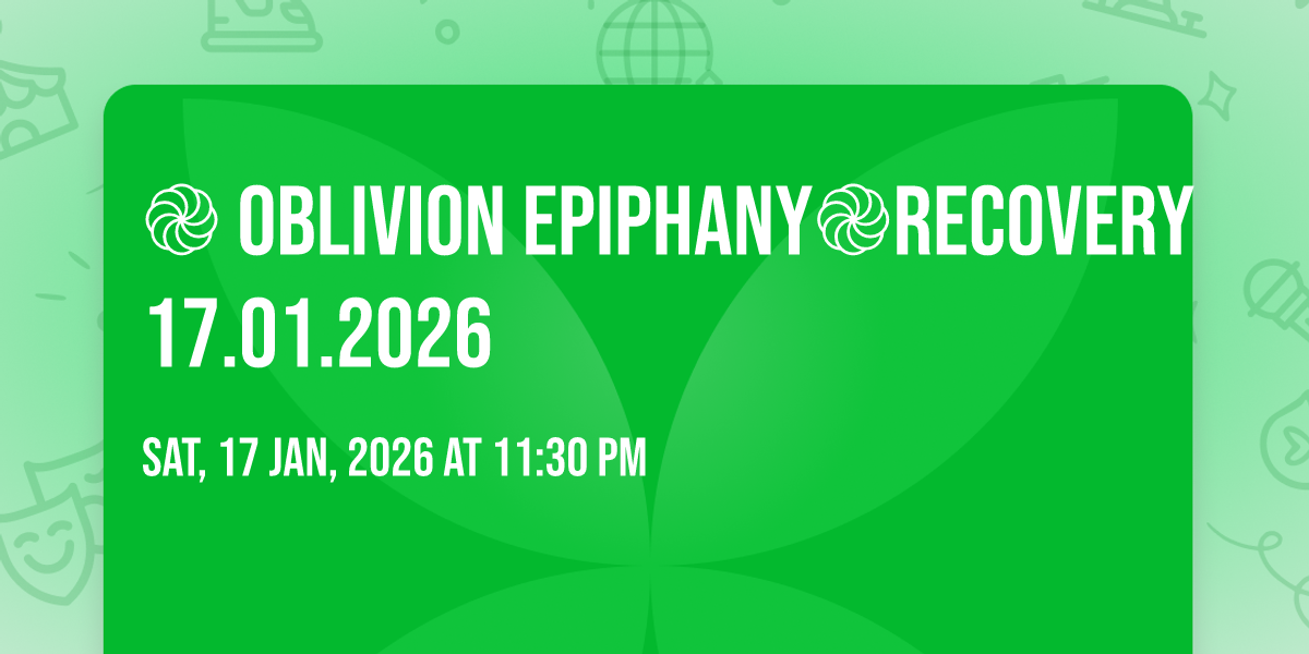 ֎ Oblivion Epiphany֎recovery 17.01.2026, Peach Club , Via monte Ceneri ...