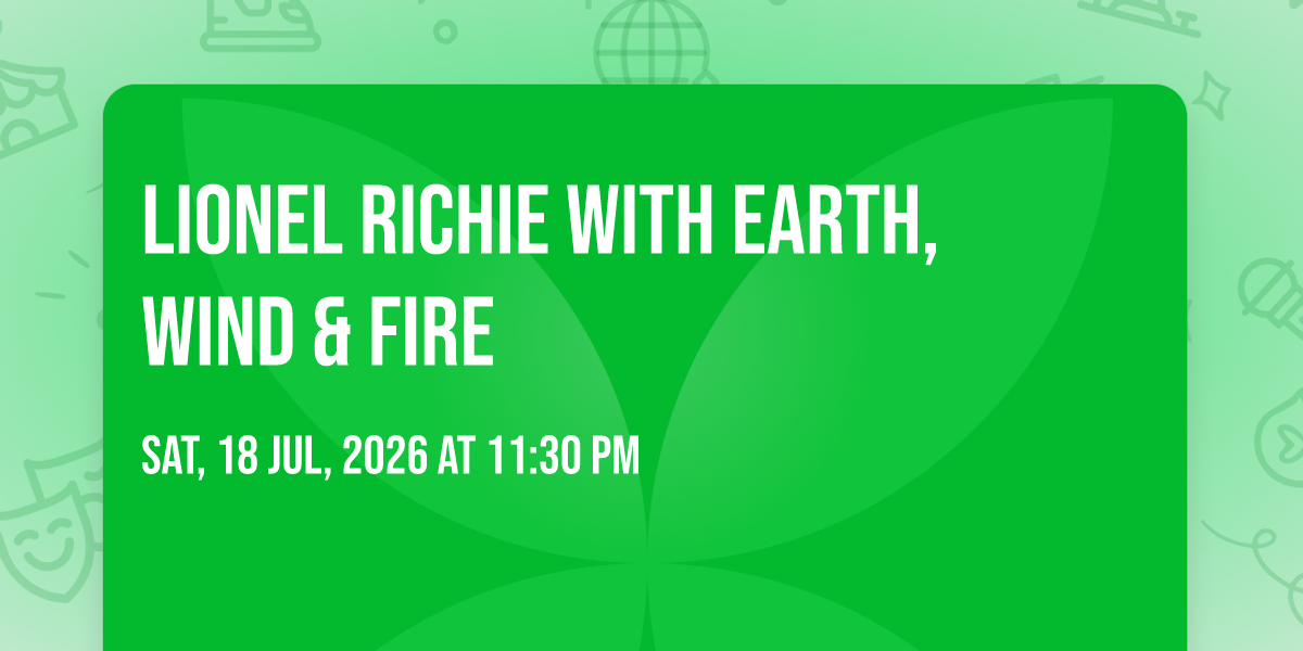 Lionel Richie with Earth, Wind & Fire, First Horizon Coliseum ...