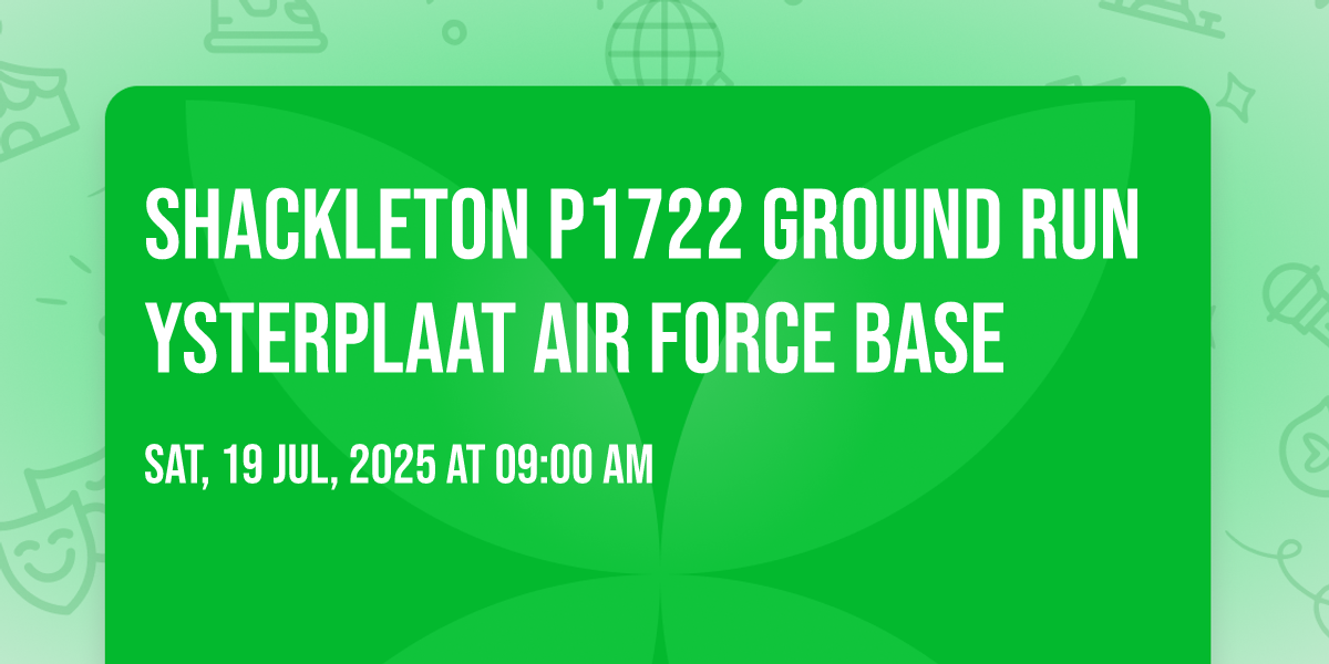 SHACKLETON P1722 GROUND RUN YSTERPLAAT AIR FORCE BASE, Snake Valley ...