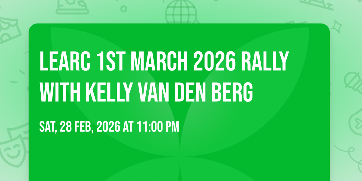 LEARC 1st March 2026 rally with Kelly Van Den Berg at Nowa Nowa Rec ...