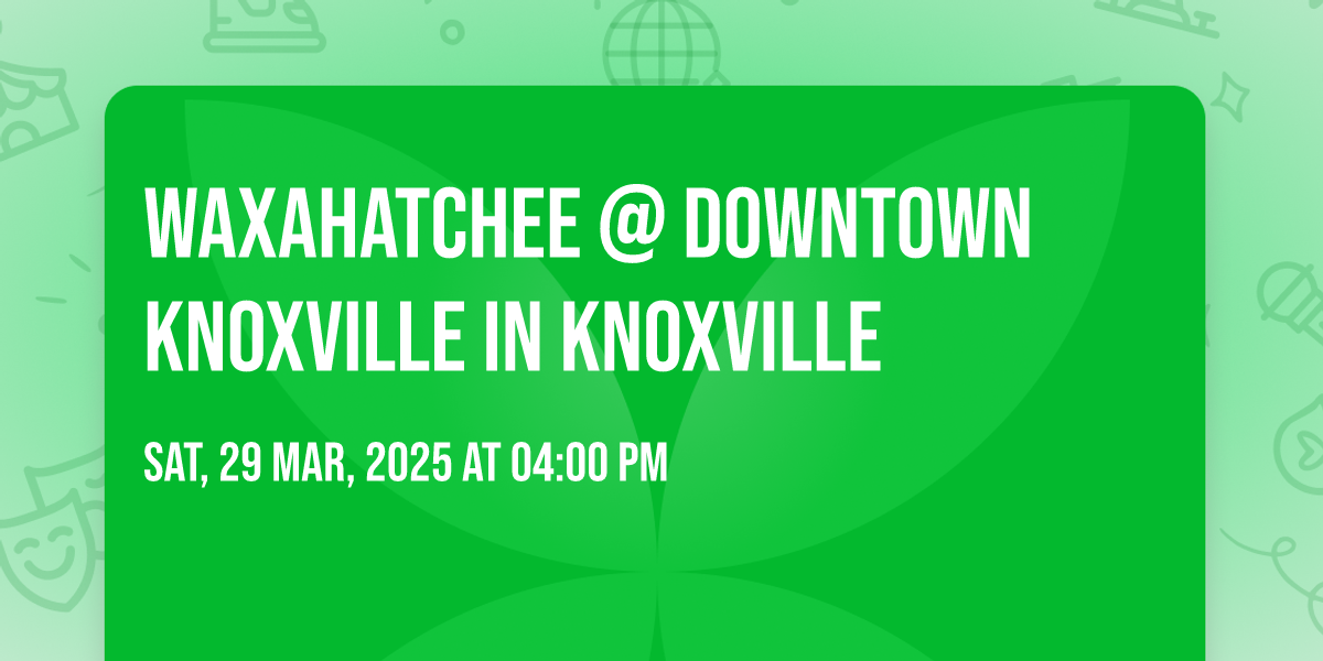 Waxahatchee @ Downtown Knoxville in Knoxville, Downtown Knoxville, 29 ...