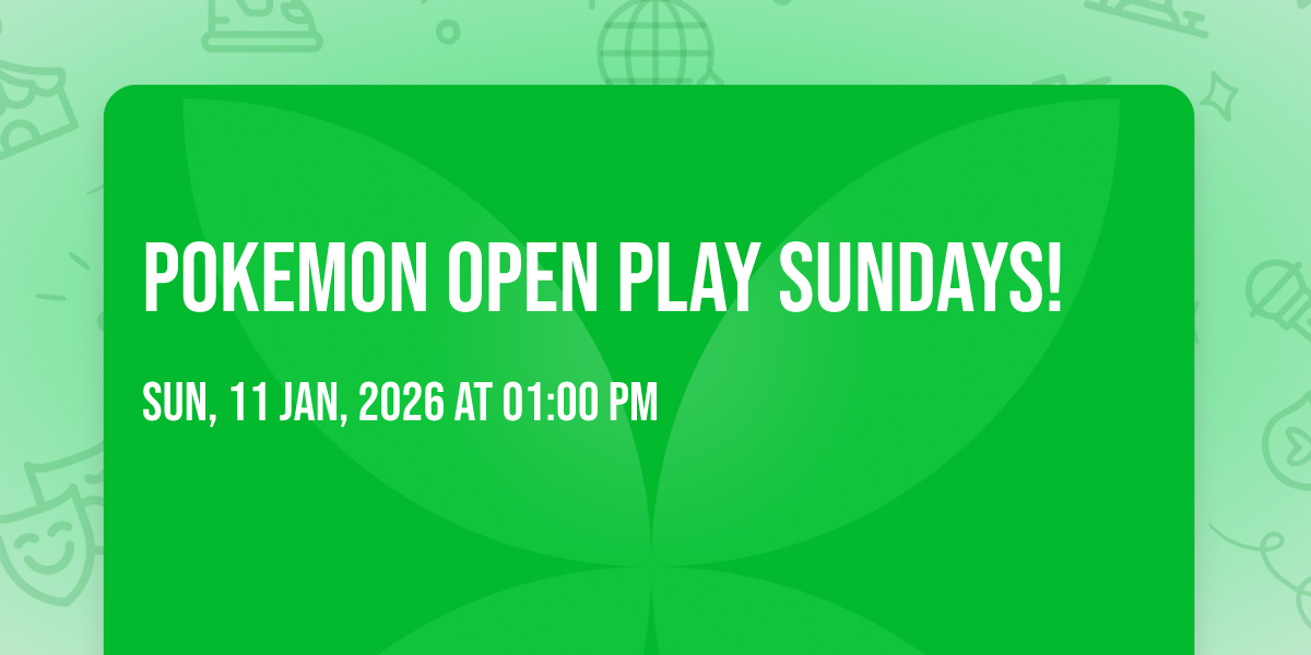 Pokemon Open Play Sundays!, 1204 Minnesota Ave, South Milwaukee, WI ...