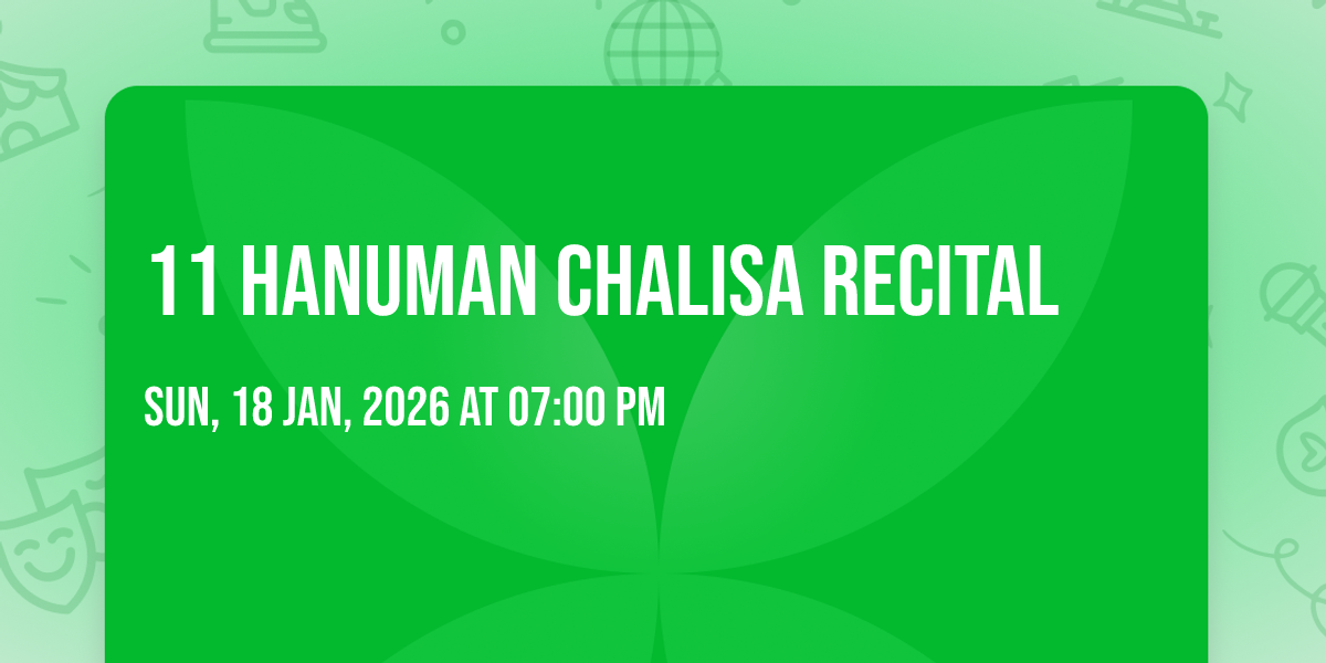 11 Hanuman Chalisa Recital , Clayfield, Phoenix, 18 January 2026 ...