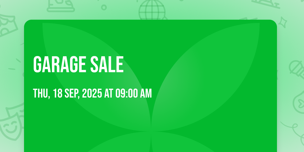 Garage sale, Laurel Oaks, Gomer, 18 September to 20 September | AllEvents