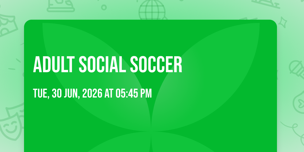 Adult Social Soccer at Goonellabah, Lismore, NSW on 30th June, 2026