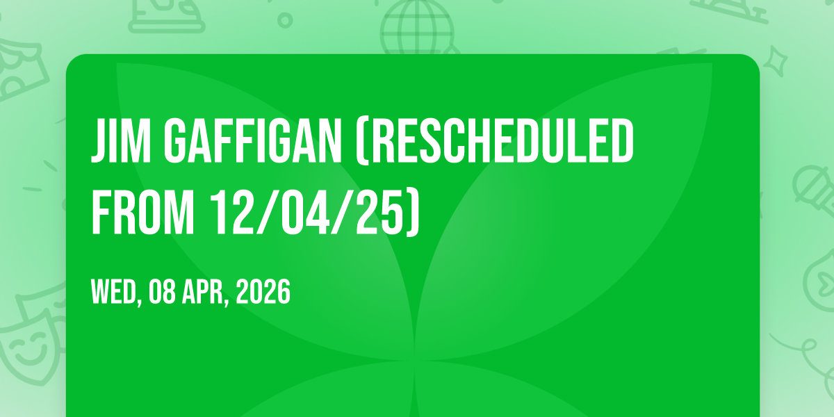 Jim Gaffigan (Rescheduled from 12/04/25), MVP Arena, Albany, 8 April ...