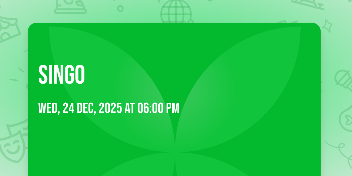 Singo, Prime Time North, Darmstadt, 24 December 2025 | AllEvents