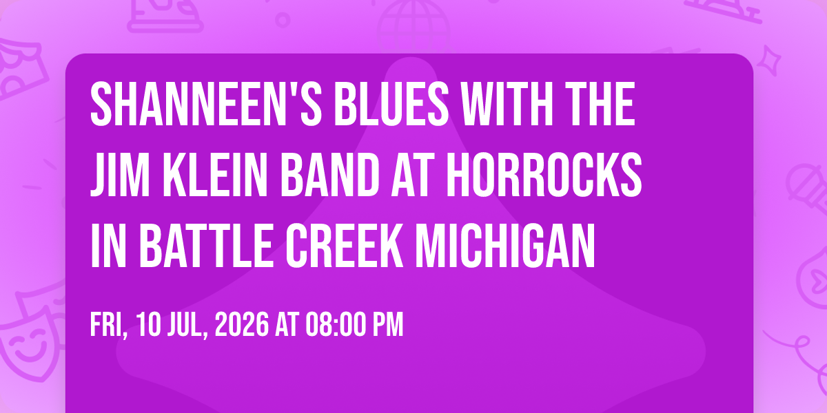 Shanneens Blues with the Jim Klein Band at Horrocks in Battle Creek ...