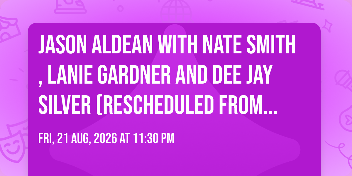 Jason Aldean with Nate Smith, Lanie Gardner and Dee Jay Silver ...