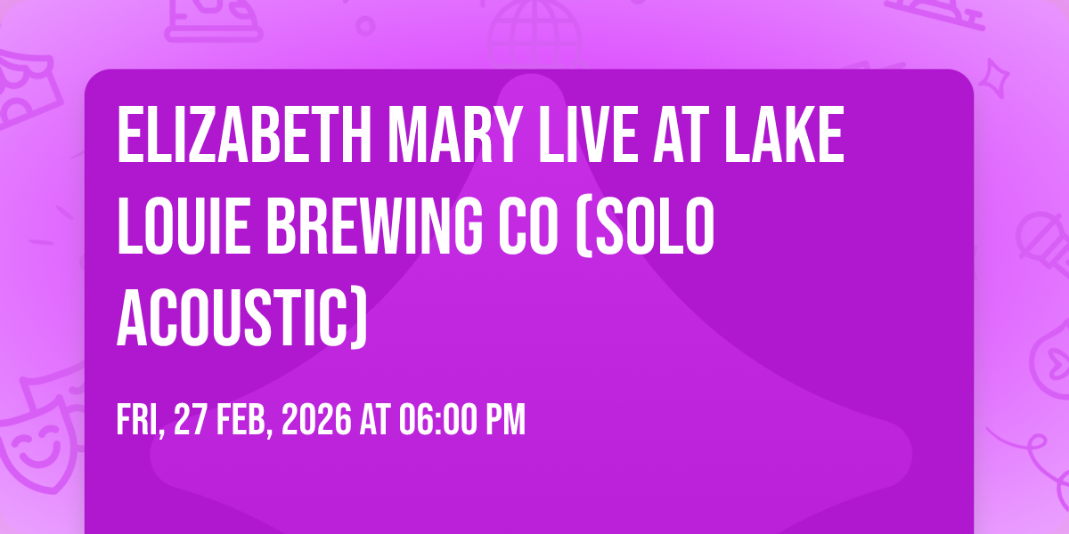 Elizabeth Mary Live at Lake Louie Brewing Co (Solo Acoustic) at Lake ...