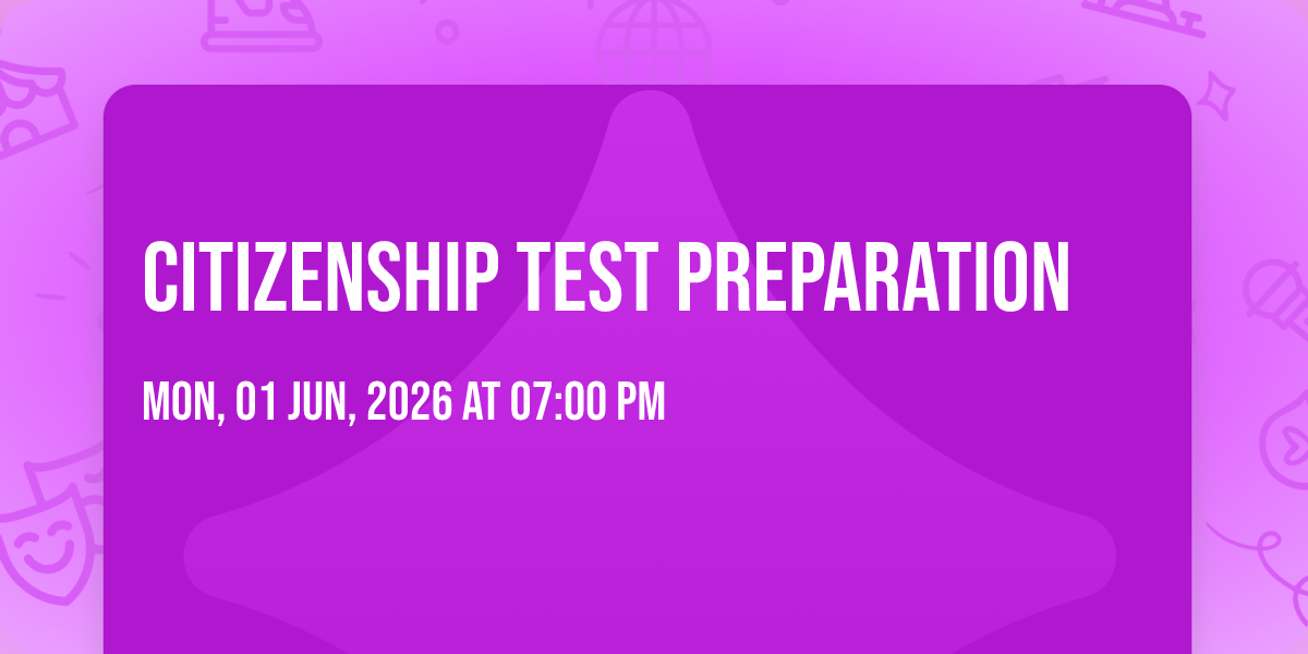 Citizenship Test Preparation, VMC Library, Vaughan, 1 June 2026 | AllEvents