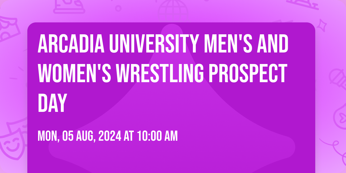 Arcadia University Mens and Womens Wrestling Prospect Day, Kuch Center ...