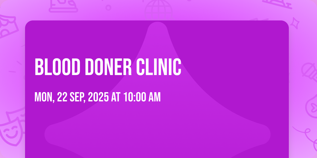 Blood Doner Clinic , Hibiscus Motor Sales , Margate, 22 September 2025 ...