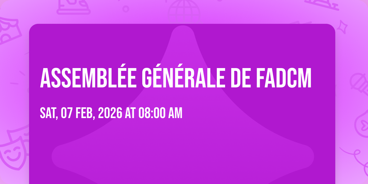 Assemblée générale de FADCM , Bamako Mali, 7 February 2026