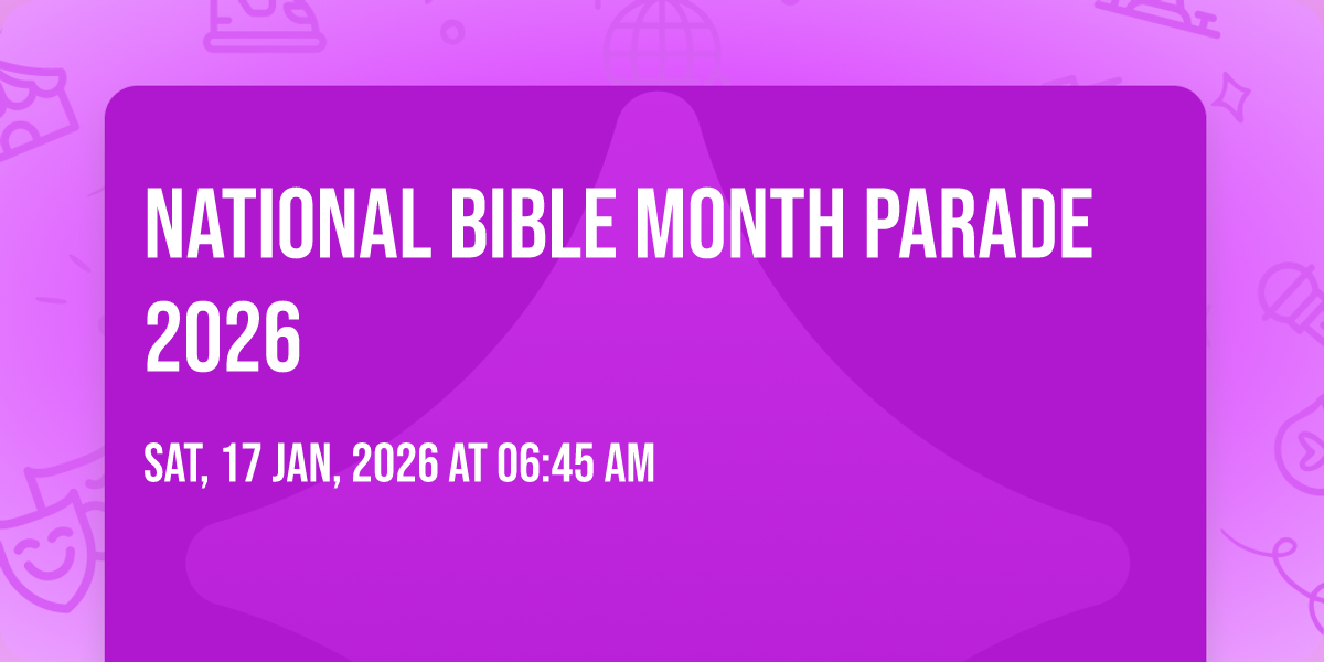 National Bible Month Parade 2026, Freedom Park - Tagkawayan Quezon, 17 ...