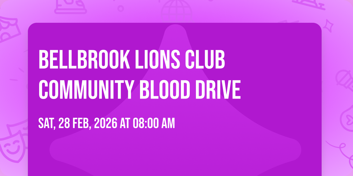 Bellbrook Lions Club Community Blood Drive, 3777 Upper Bellbrook Rd ...