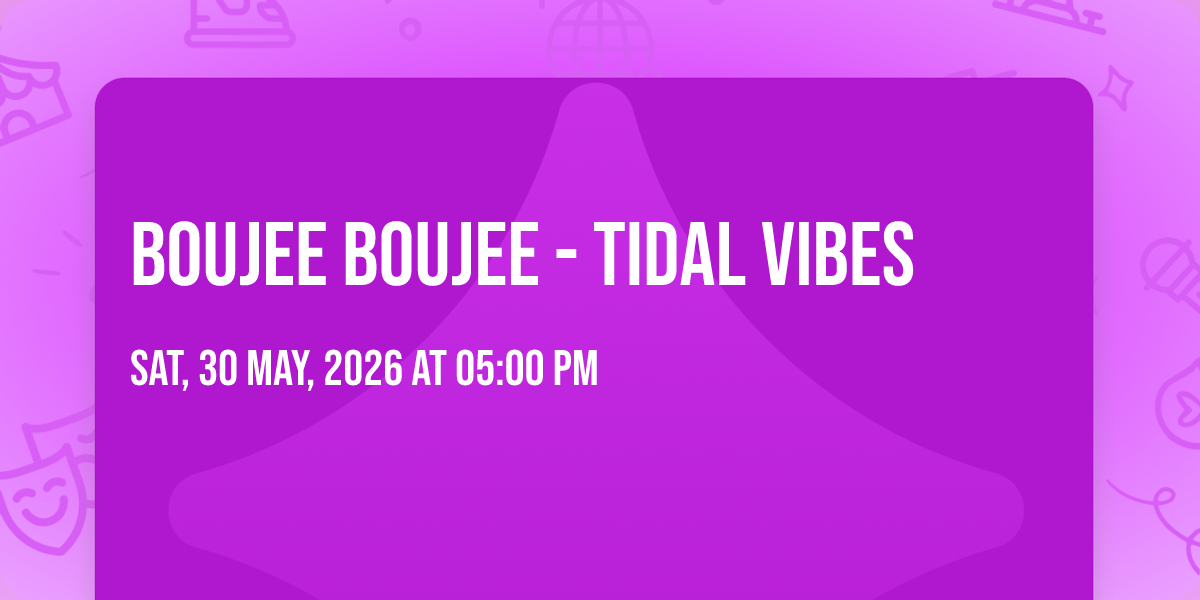 Boujee Boujee - Tidal Vibes, Mermaids Cafe Bar, Folkestone, 30 May 2026 ...