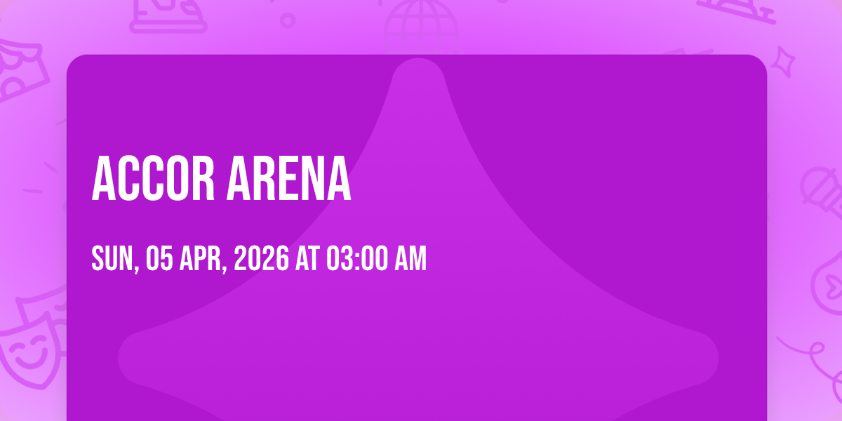 ACCOR ARENA , Lubumbashi(R.D.Congo), 5 April 2026 | AllEvents