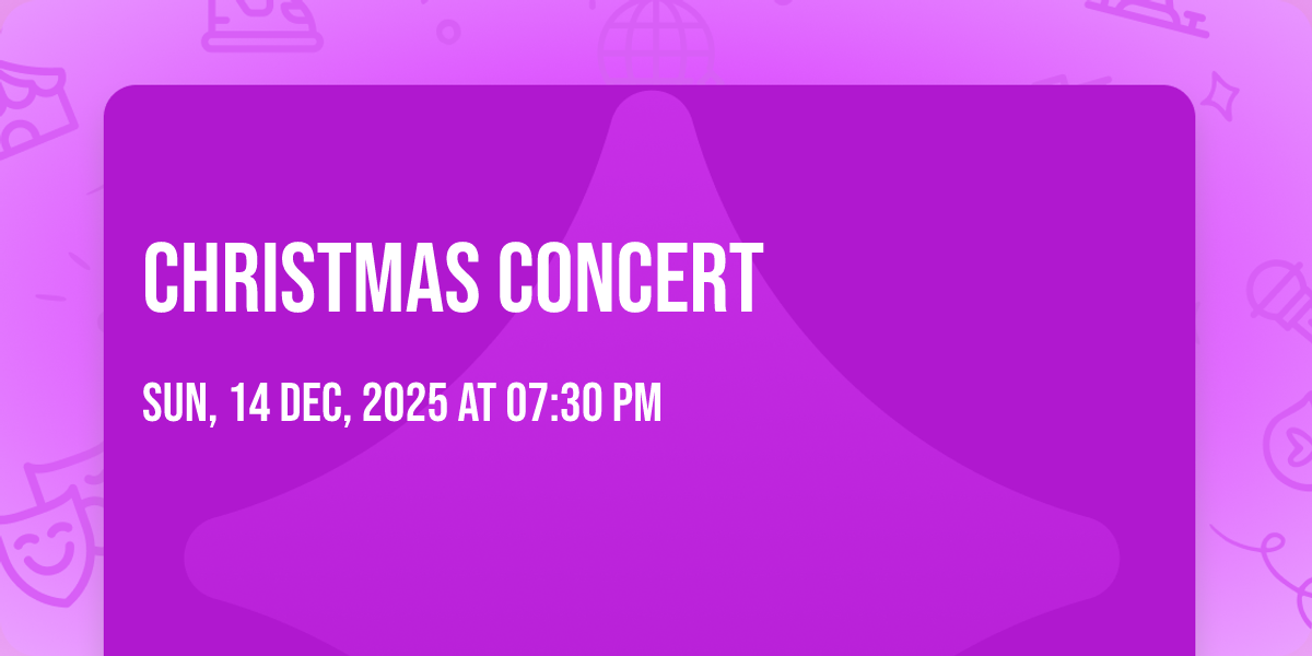 Christmas Concert at Stonehaven Town Hall, Aberdeen on 14th December, 2025