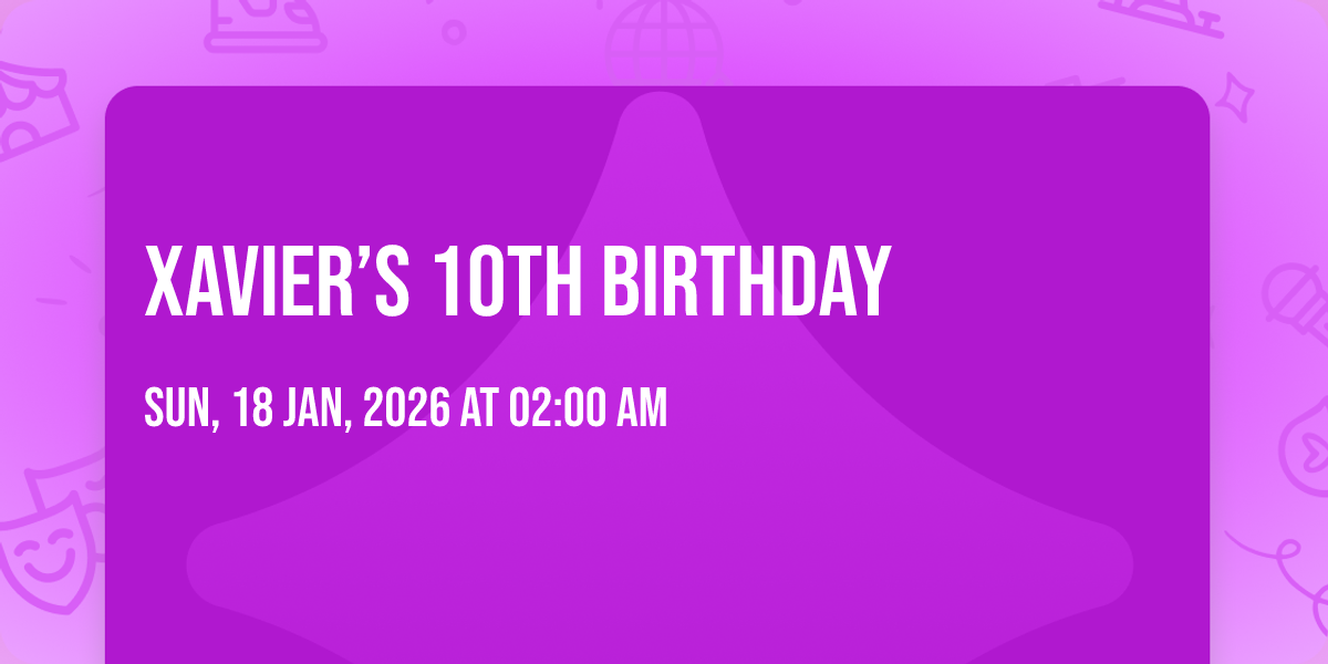 Xavier’s 10th birthday , The Alexandra Hills Hotel, 18 January 2026 ...