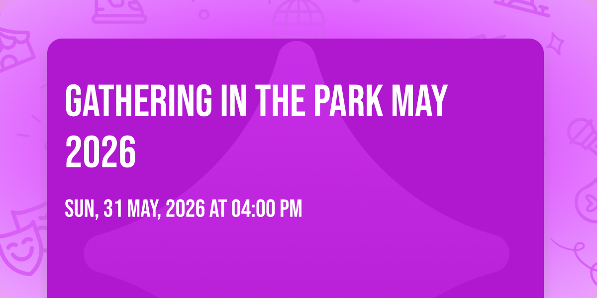 Gathering In the Park May 2026, McGriff Skate Park, Palm Bay, 31 May ...
