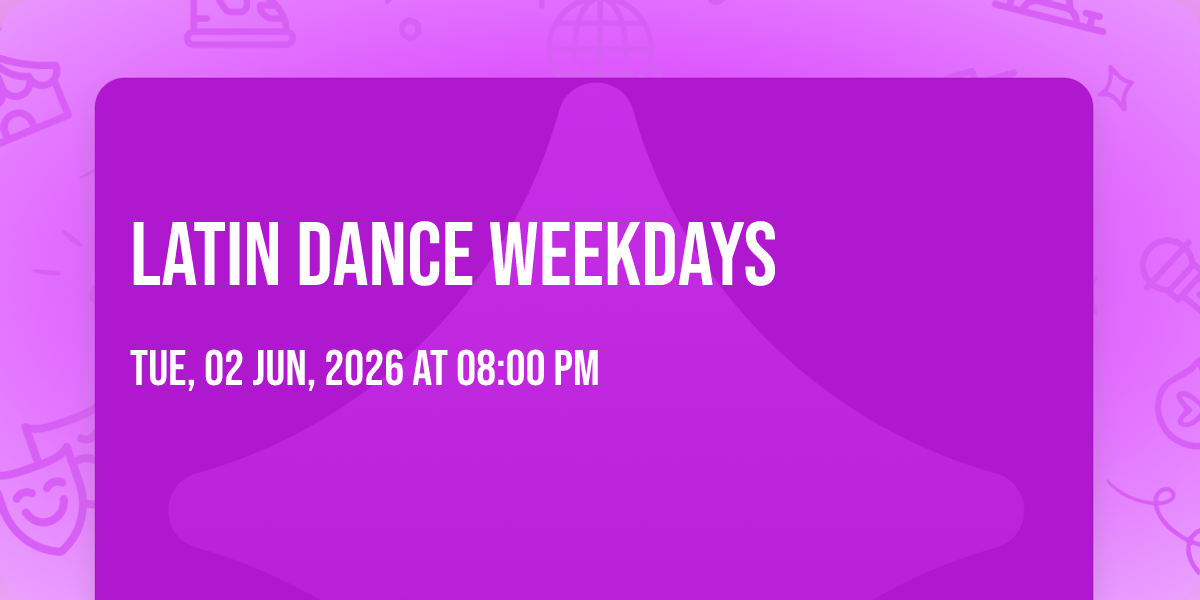 Latin Dance Weekdays, PuraVida Top Floor of One Nimman (Building ...