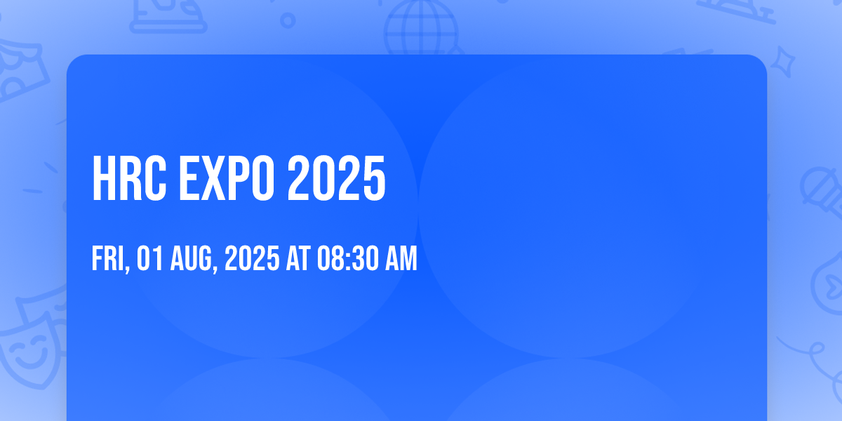 Attend HRC EXPO 2025 in Bangalore on August 1, 2025 | AllEvents