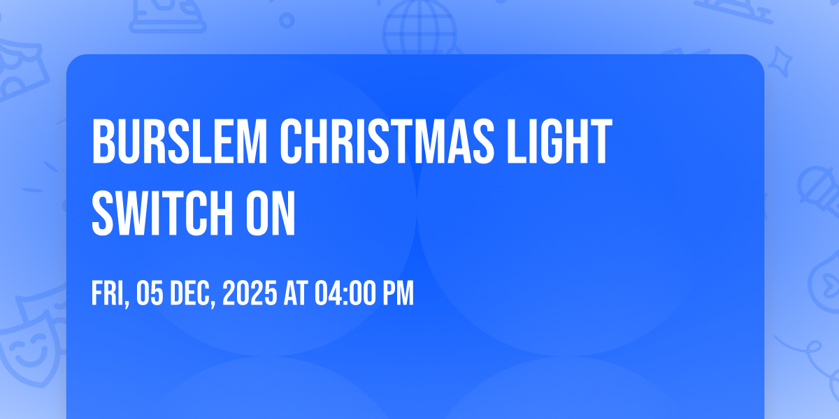 burslem christmas light switch on , BURSLEM STOKE-ON-TRENT, Newcastle ...